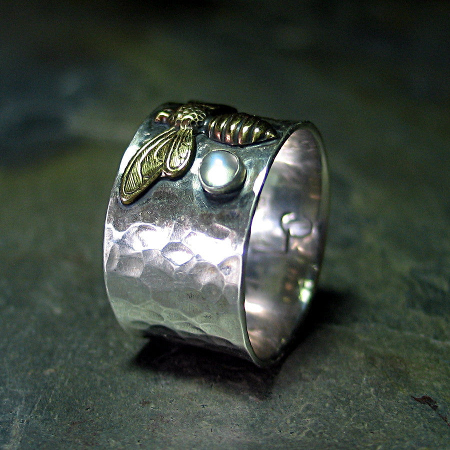 Sterling Silver Bee Ring Bee My Honey Series - Bee's Treasure ...