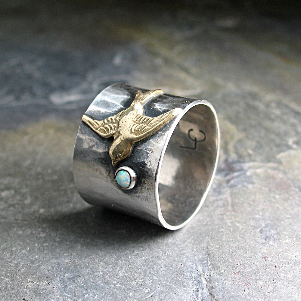 Sterling Silver Bird Ring - Dream Chaser – Lavender Cottage Jewelry